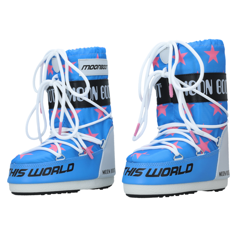 Dečije čizme Moon Boot Icon Retrobiker Pink Stars