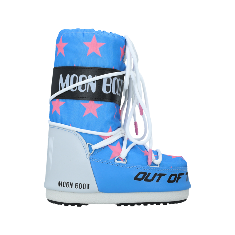 Dečije čizme Moon Boot Icon Retrobiker Pink Stars