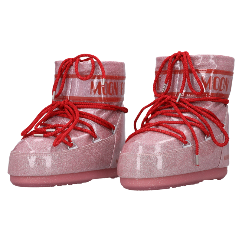 Ženske čizme Moon Boot Icon Low Glitter Pink